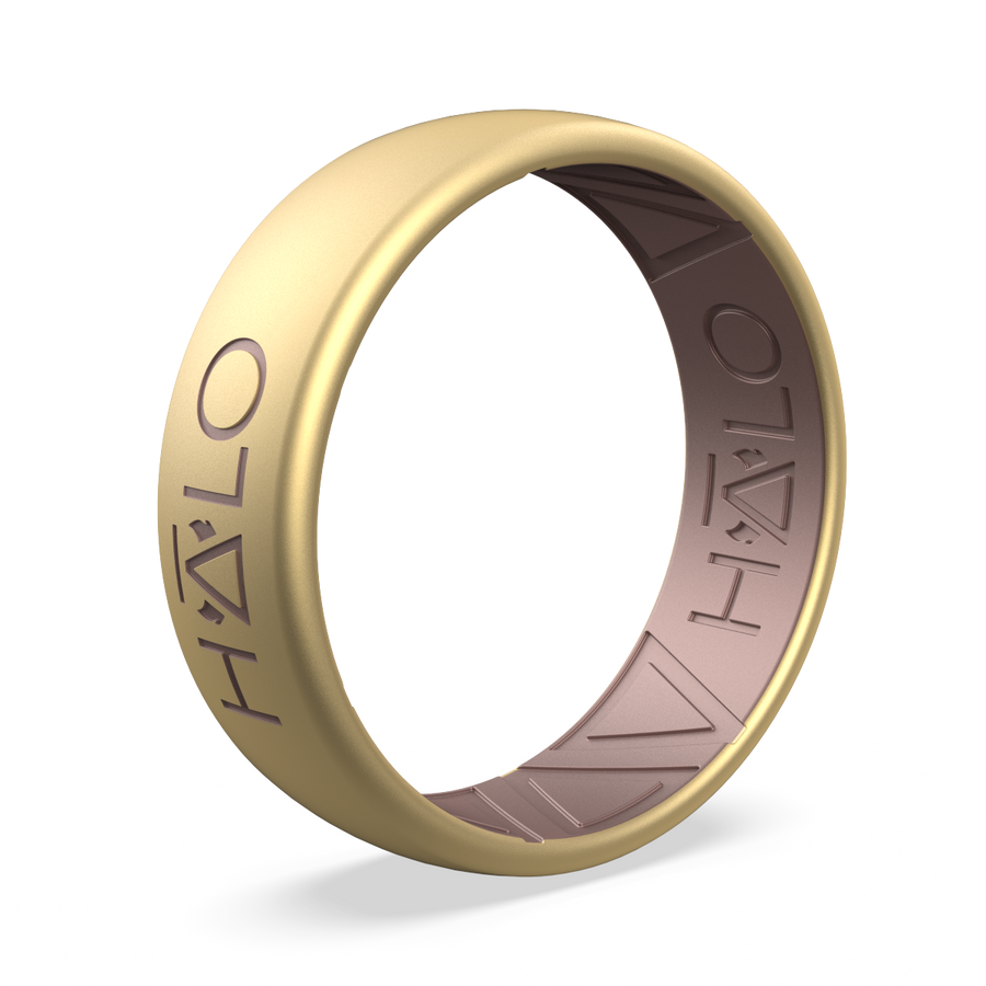 My HALO Ring | Caramilk HALO | Yellow and Brown Engraved Silicone Ring ...